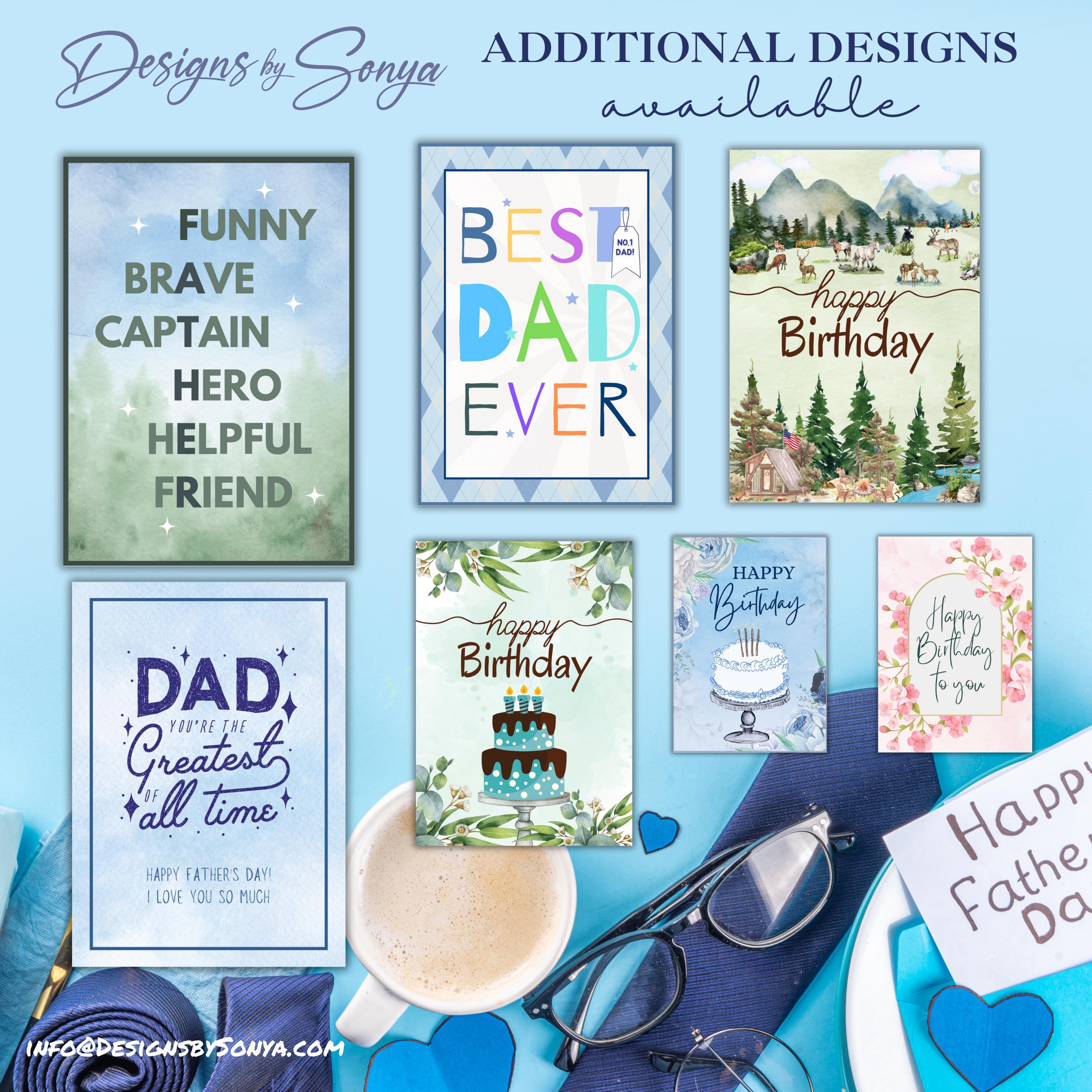 Father’s Day Card Printable | Instant Download 5x7 A7 | Gift for Dad ...