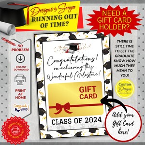 Graduation Class of 2024 | Printable Greeting Card Holder | Matching ...