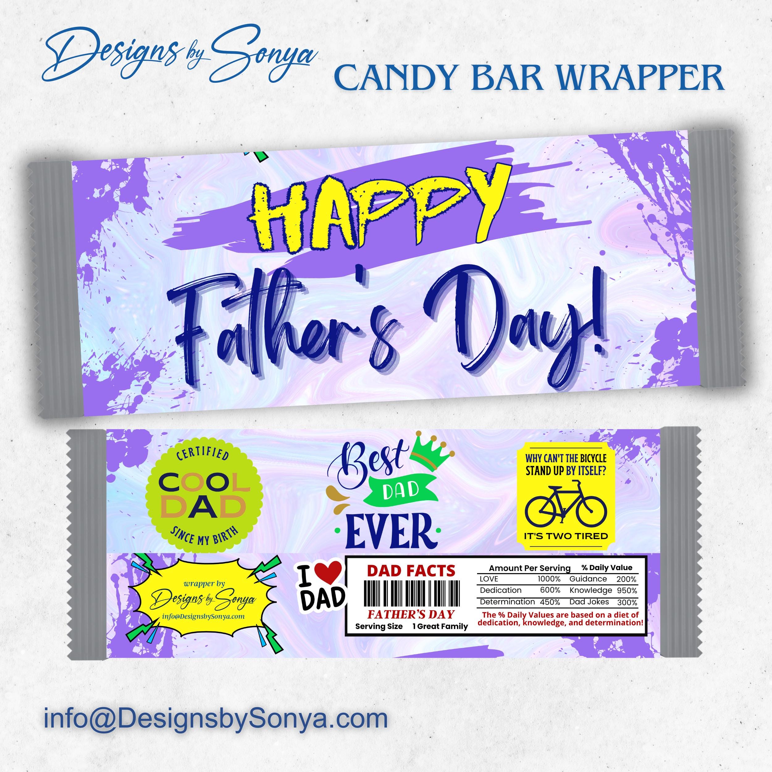 Funny Father’s Day Candy Bar Wrapper Printable – Instant Download ...