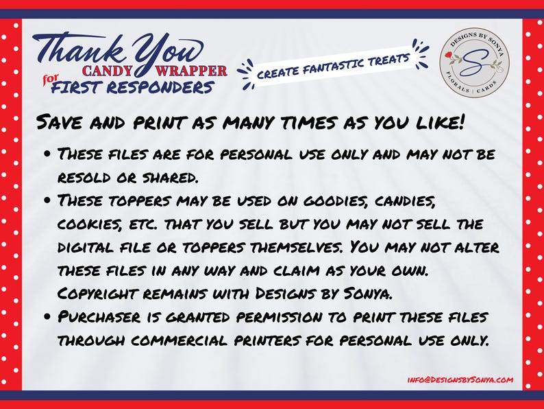 Thank You First Responder Candy Bar Wrapper Printable Appreciation Gift ...