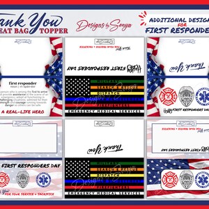 Thank You First Responders Treat Bag Topper Printable Instant Download ...