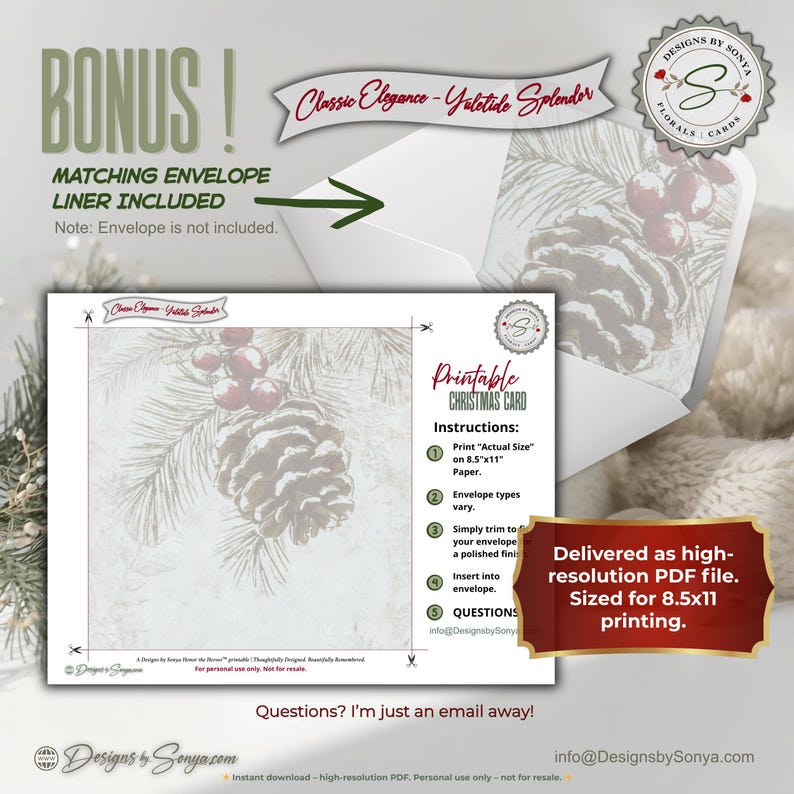 Printable Christmas Card, Vintage Typewriter Holiday Note Card, A2 (4. ...