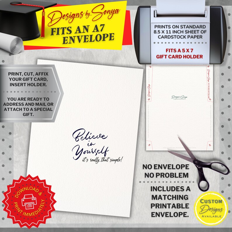 Graduation Class of 2024 | Printable Greeting Card Holder | Matching ...