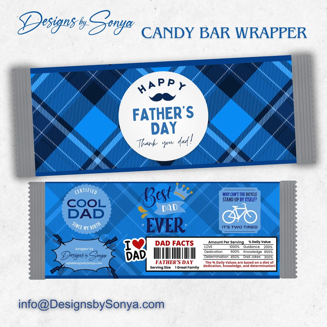 Father’s Day Candy Bar Wrapper Printable | Cool Dad Gift | Instant ...