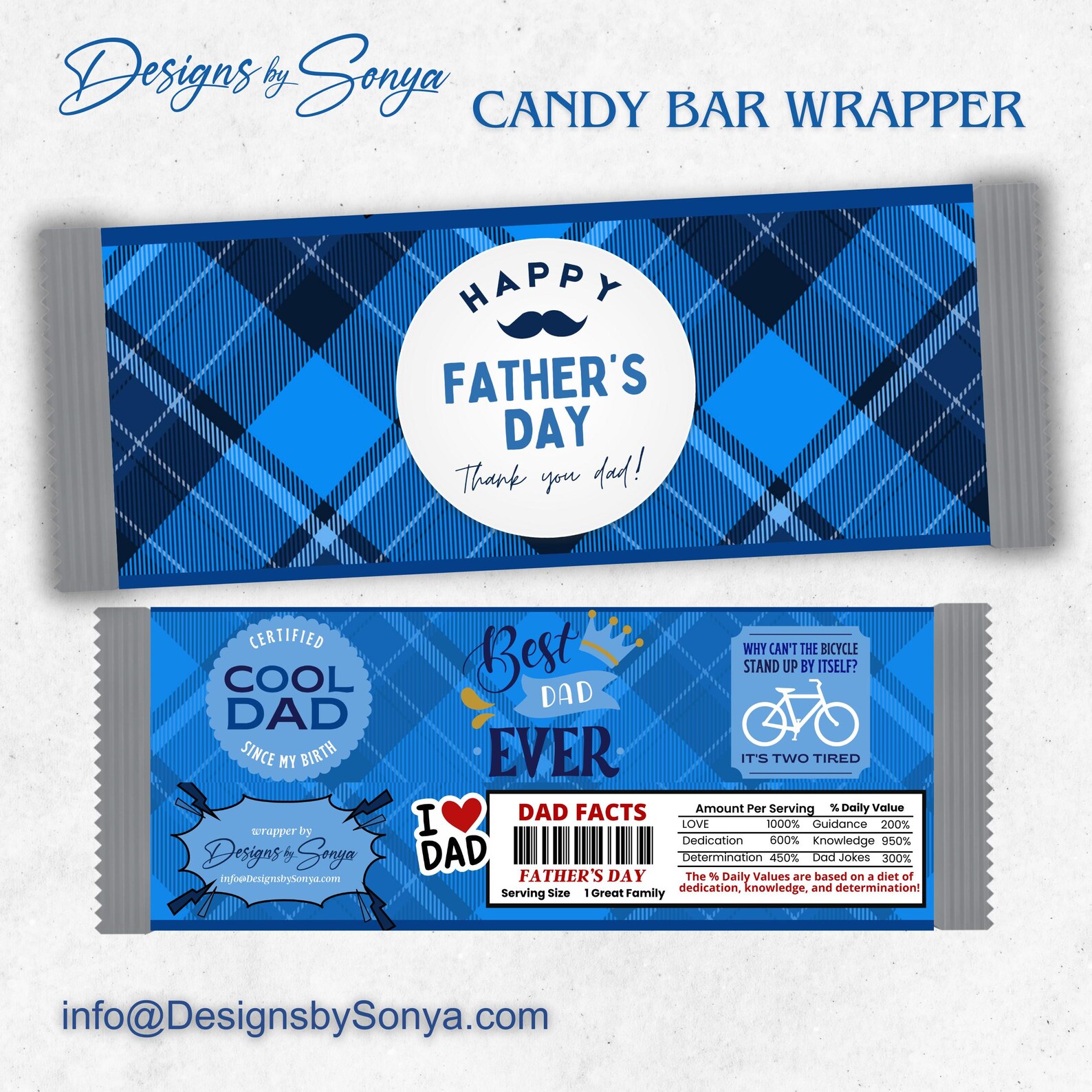 Father’s Day Candy Bar Wrapper Printable | Cool Dad Gift | Instant ...