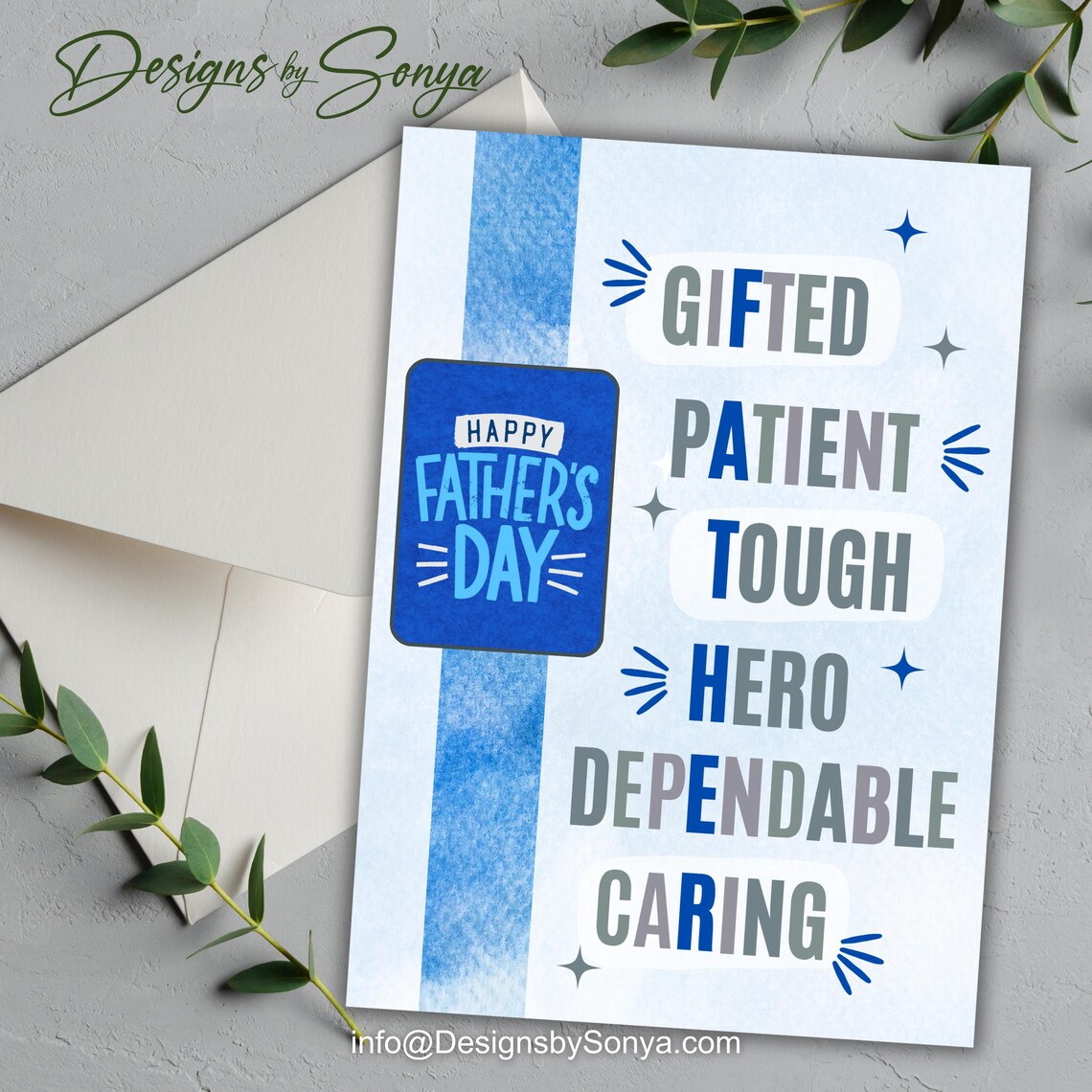 Father’s Day Card Printable | Instant Download 5x7 A7 | Gift for Dad ...