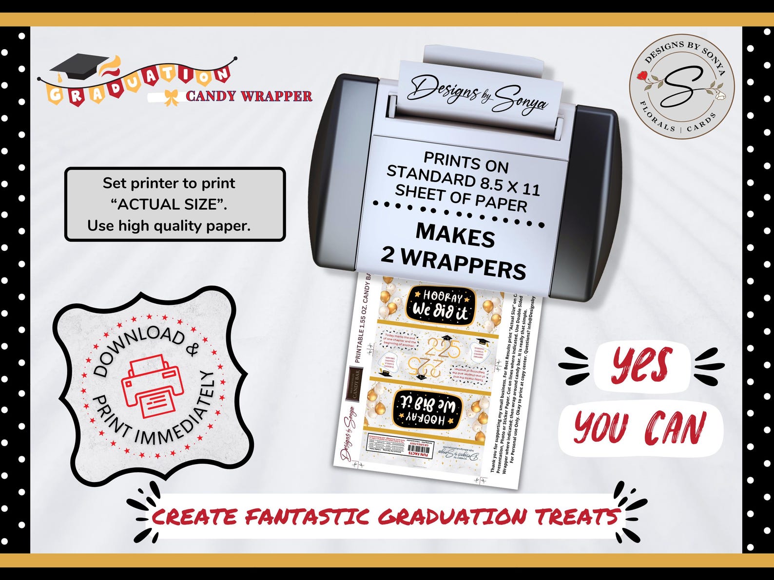 Printable Graduation Candy Wrapper | Custom Graduation Treats | DIY ...