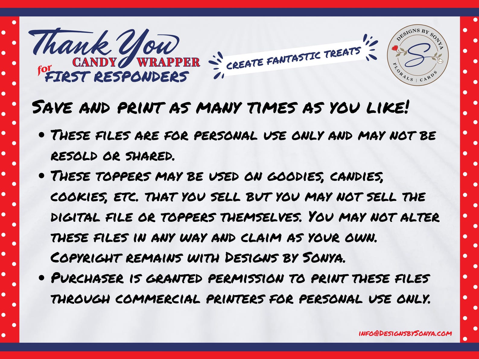Thank You First Responder Candy Bar Wrapper – Printable Appreciation ...