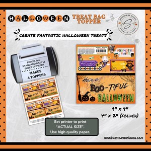 Halloween Treat Bag Toppers Printable – Set of 4 | Boo-tiful & Fun ...
