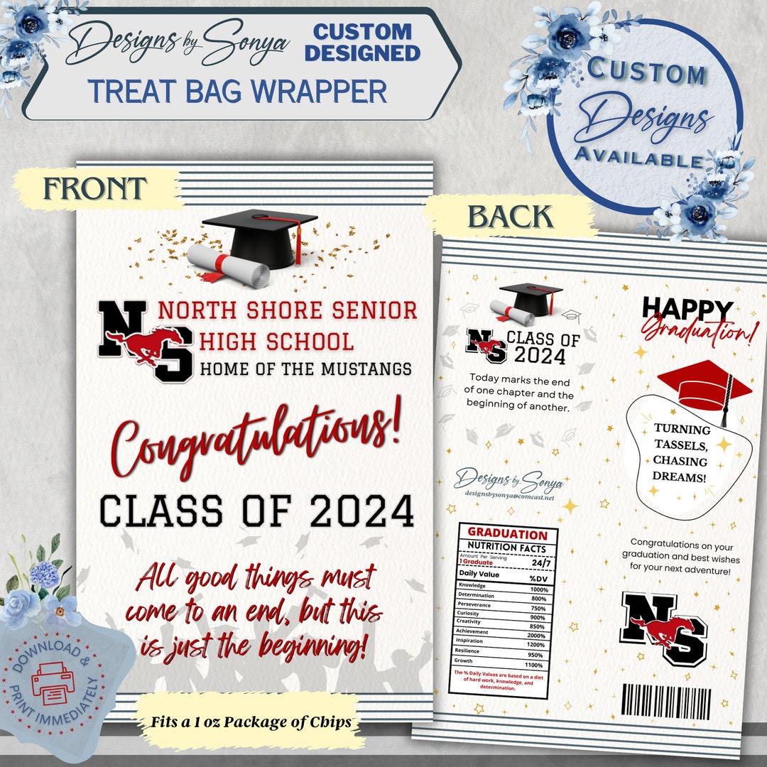 Limited Edition Graduation Chip / Treat Bag North Shore Senior High ...