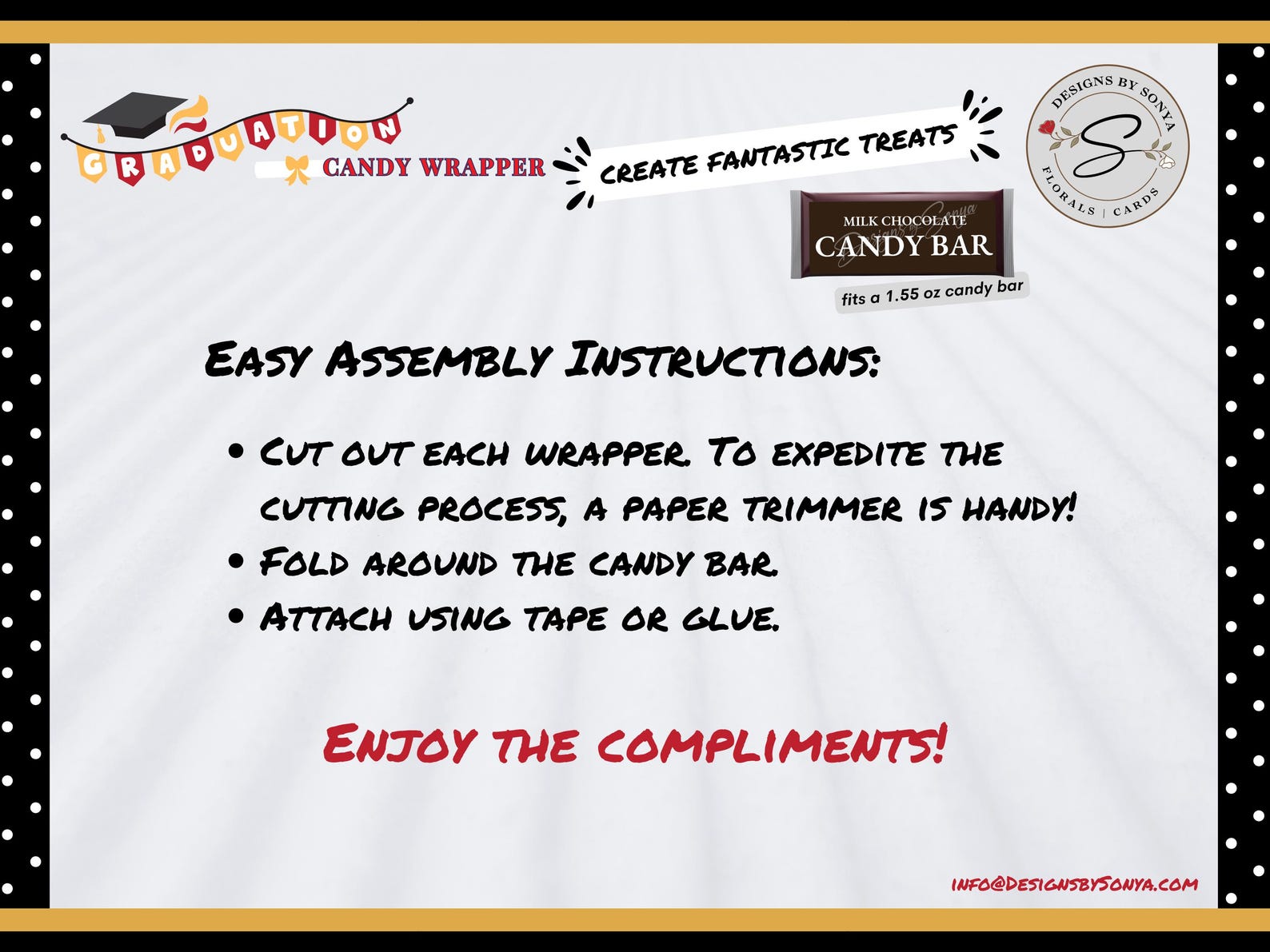 Printable Graduation Candy Wrapper | Custom Graduation Treats | DIY ...