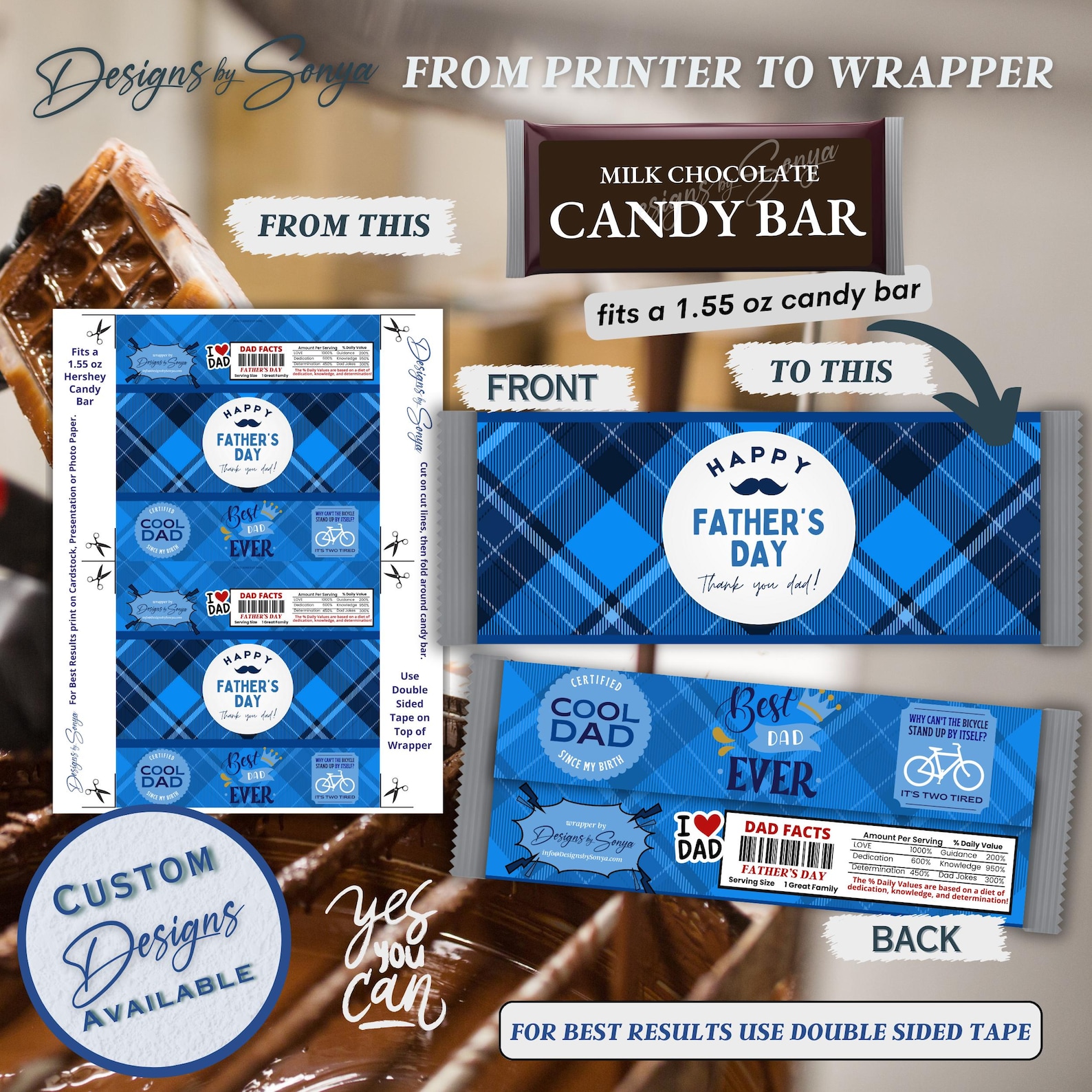 Father’s Day Candy Bar Wrapper Printable | Cool Dad Gift | Instant ...
