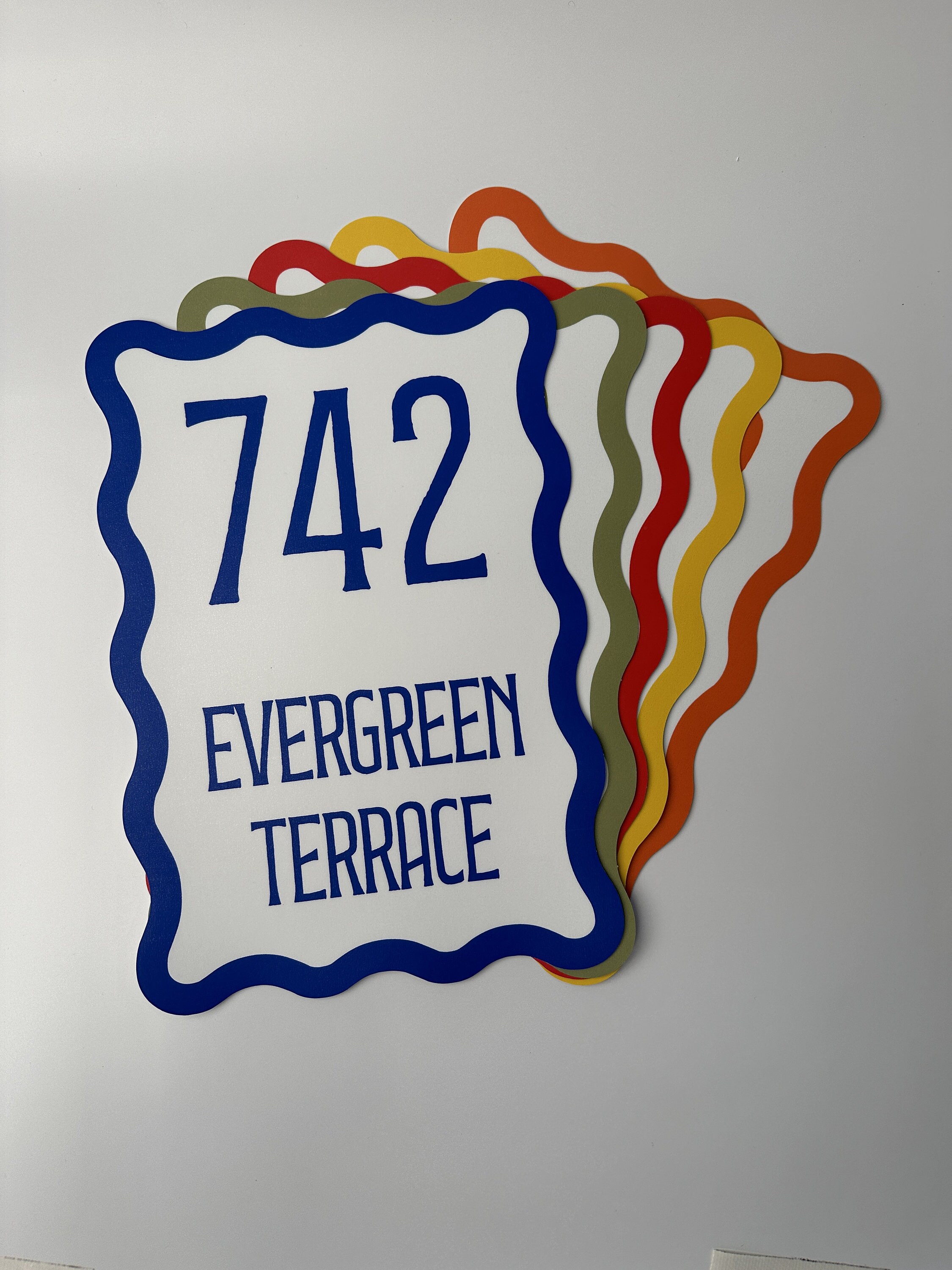 Blue Wheelie Bin Stickers, Wavy Labels for Outdoor Garbage Bins, House ...