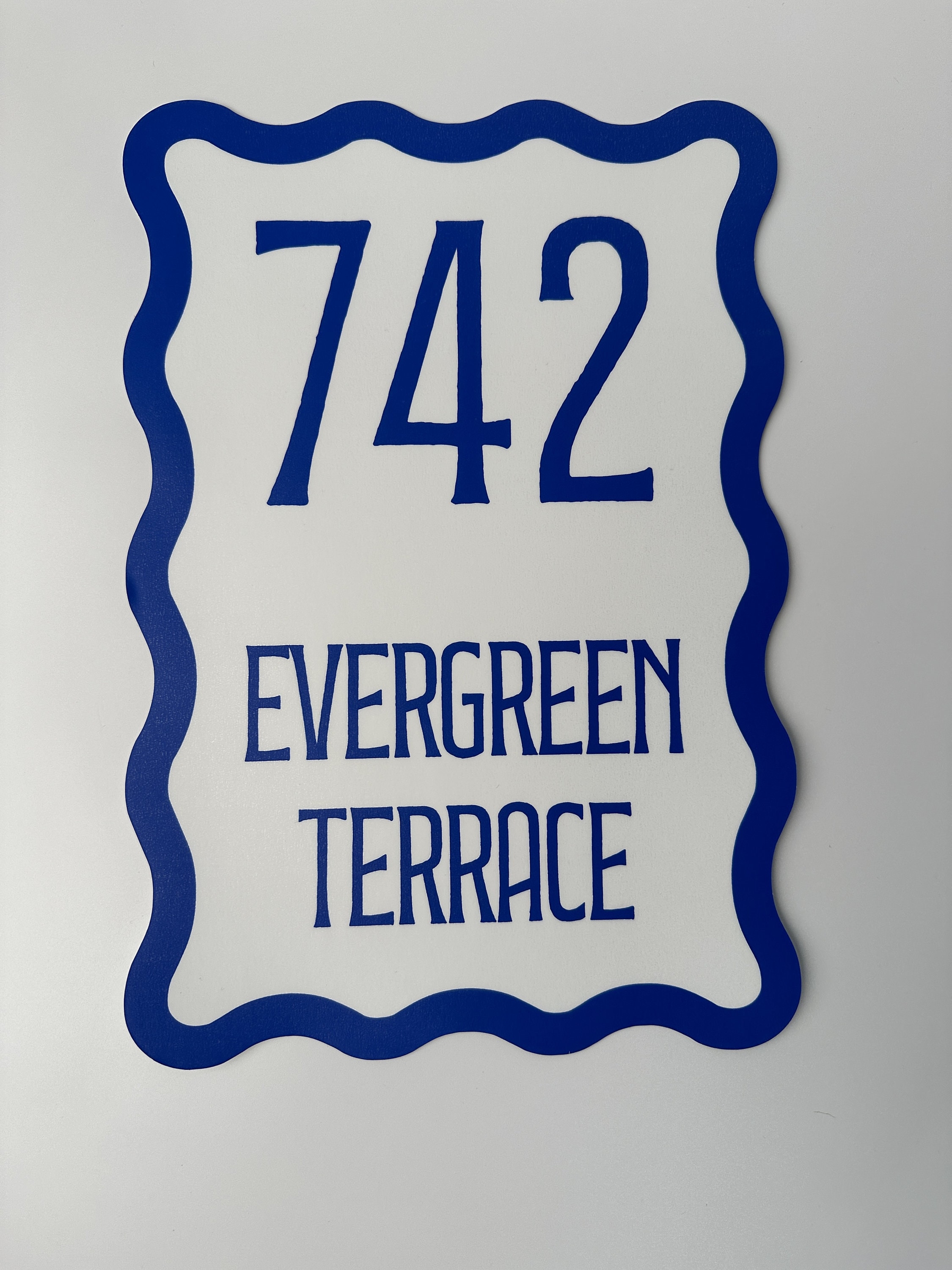 Blue Wheelie Bin Stickers, Wavy Labels for Outdoor Garbage Bins, House ...