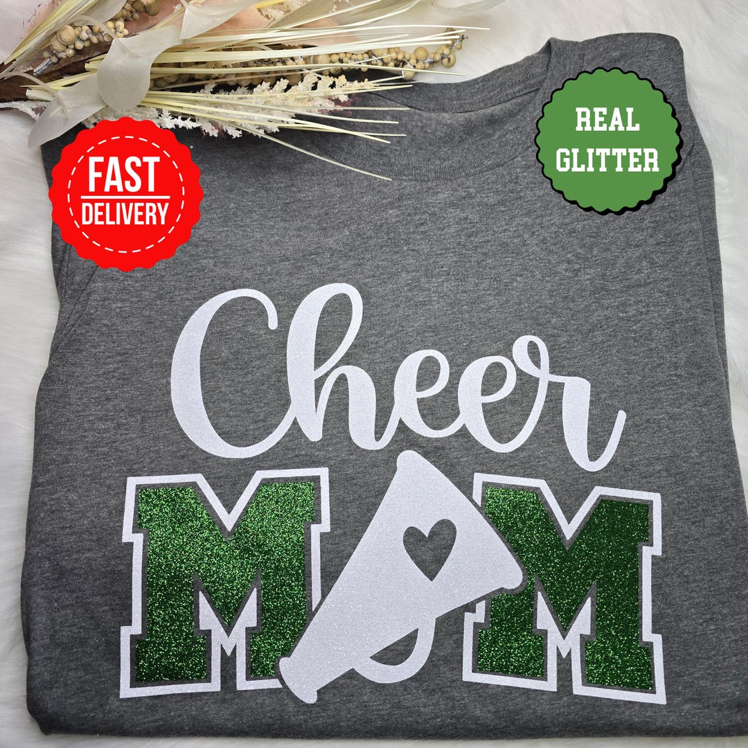 Glitter Cheer Mom Sweatshirt, Glitter Cheer Sweater, Custom Cheer Mom ...