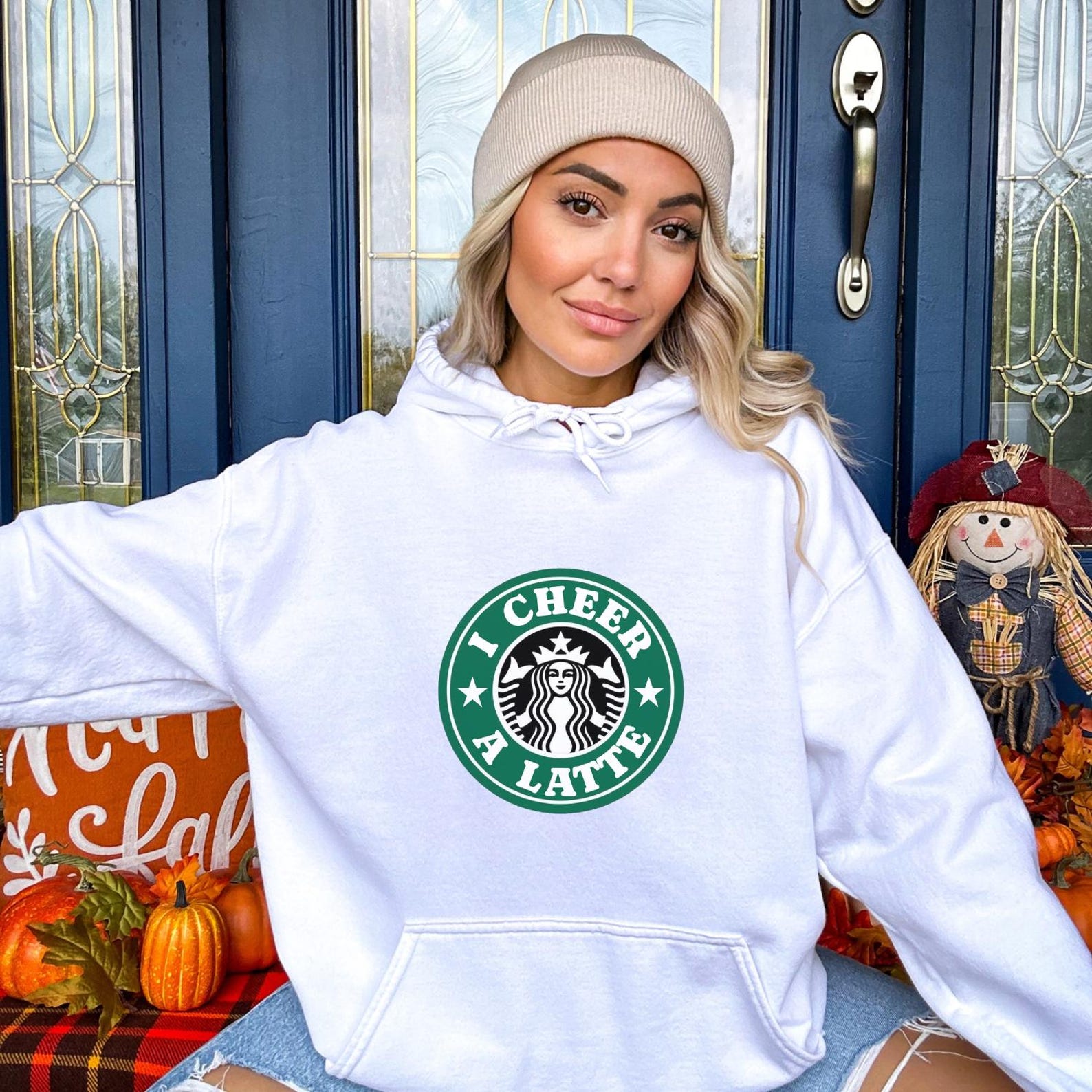 I Cheer A Latte Sweatshirt, Starbucks Sweatshirt, Starbucks Hoodie ...