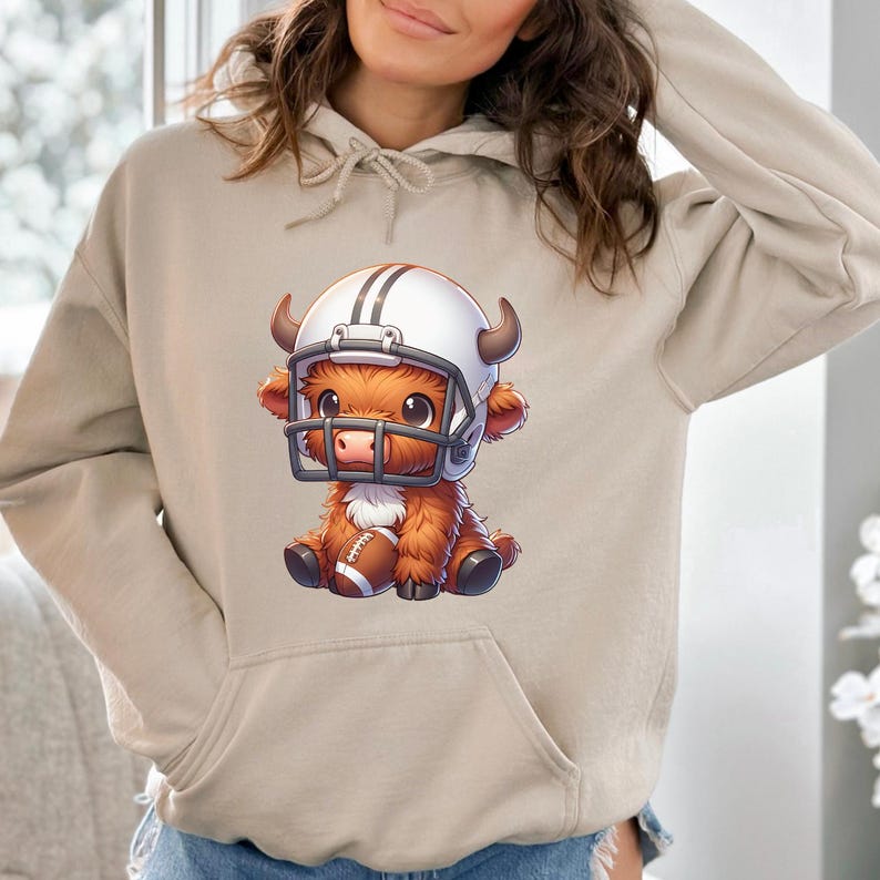 Football Shirt, Highland Cow Comfort Colors Shirt, Cute Cow T-shirt ...