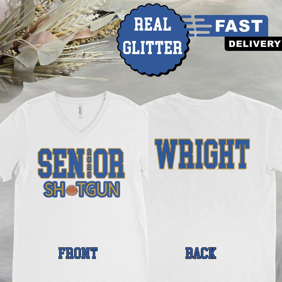 Custom Senior Shotgun Team Glitter Shirt, Glitter Senior Mom Shotgun ...