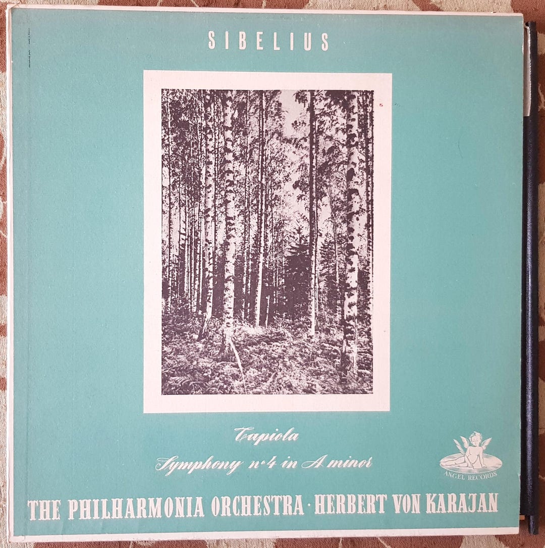 Herbert Von Karajan - the Philharmonia Orchestra, Sibelius – Symphony No 4 in A Minor LP 33 Rpm ...