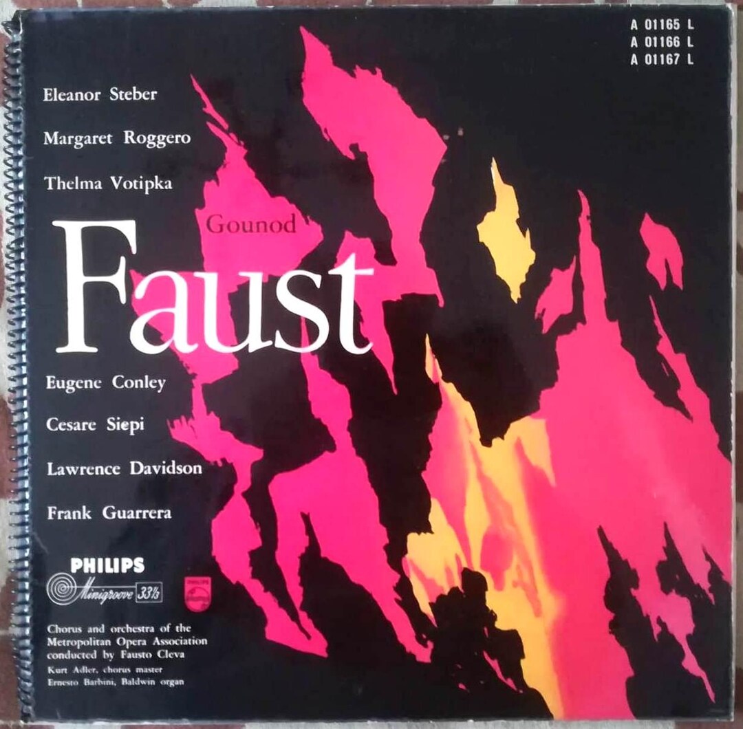 Faust Gounod, Steber, Conley, Siepi, Votipka 3xlp Vintage Box Set 33 ...