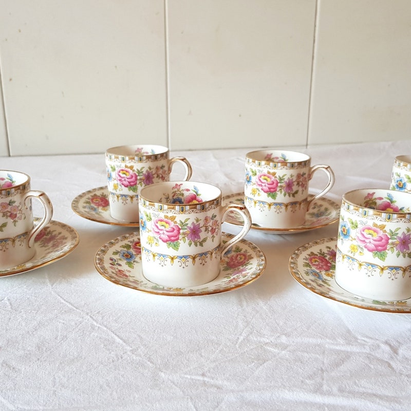 Vintage Porcelain Coffee Cups - Etsy