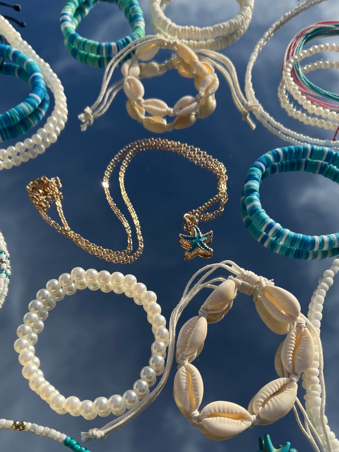 Mystery Ocean Set | 3 Items: Necklace, Bracelet, and Anklet, Ocean ...