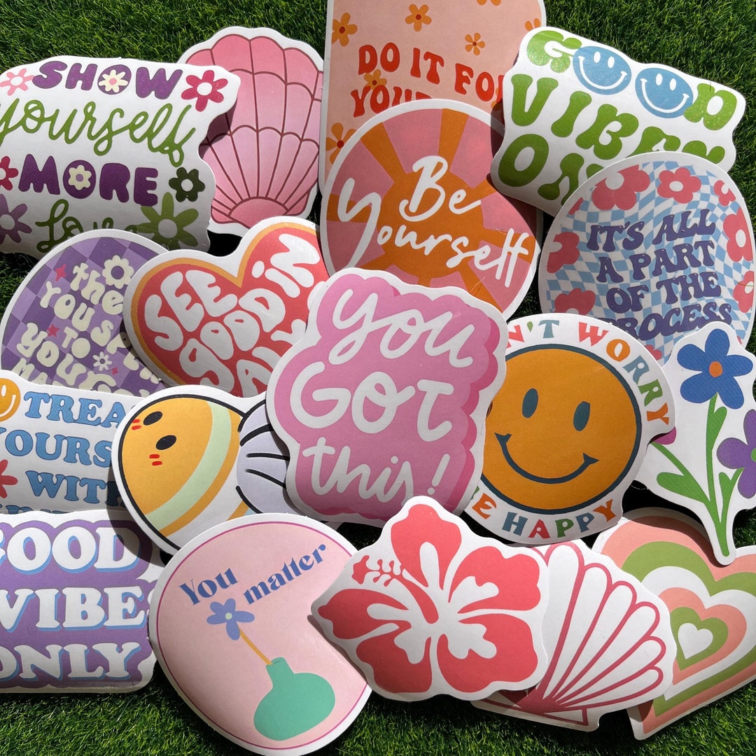 NEW 10 Inspirational Preppy Stickers | Cute and Aesthetic Sticker ...