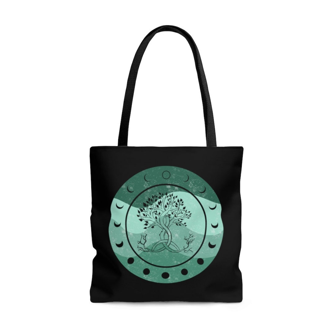 Tree Moon Phases Tote Bag Celestial Bag Boho Tote Bag Witchy Tote Bag ...