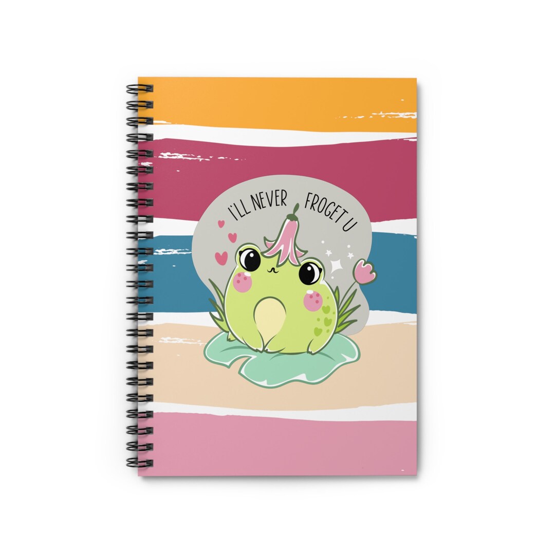 Kawaii Frog Spiral Notebook Ruled Line Kawaii Back to School Anime ...