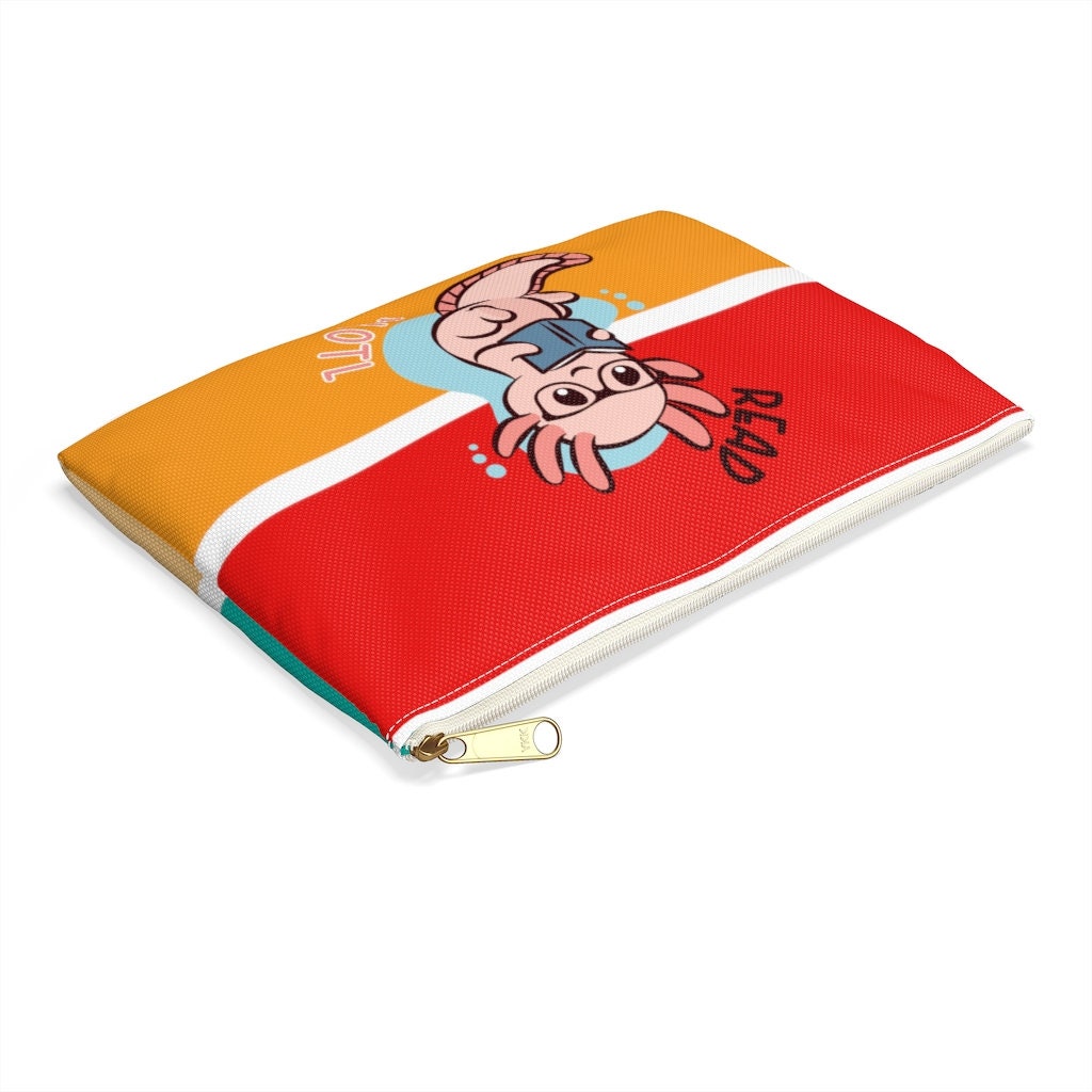 Axolotl Pencil Bag Read Alotl Pencil Case Kawaii School - Etsy