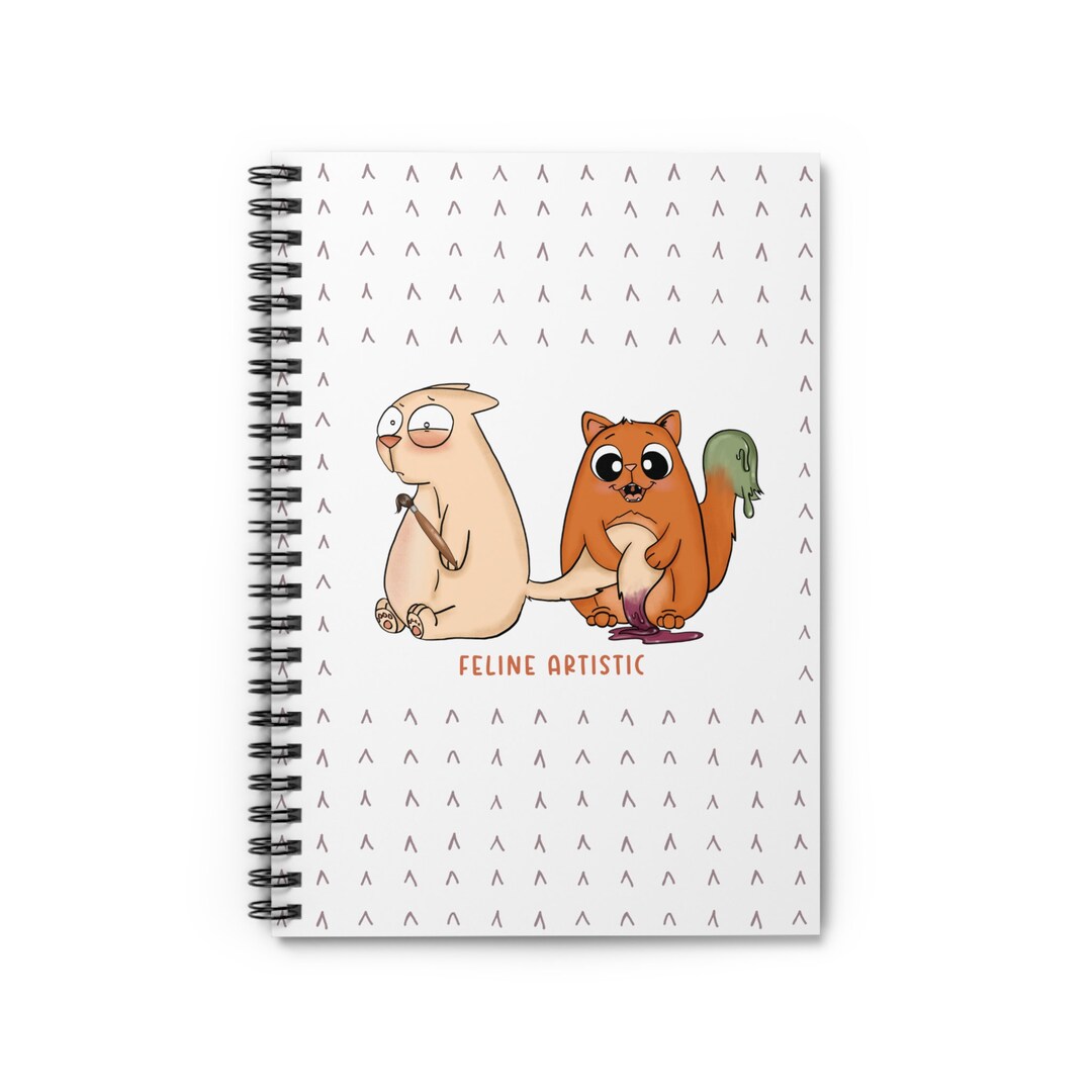 Kawaii Cat Pun Notebook Ruled Line Kawaii Back to School Anime Notebook ...