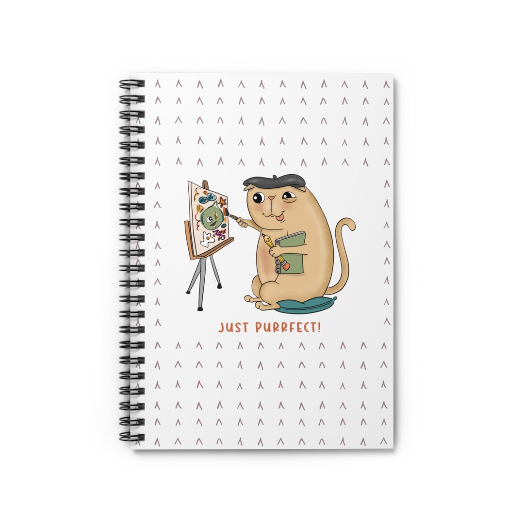 Kawaii Cat Pun Notebook Ruled Line Kawaii Back to School Anime Notebook ...