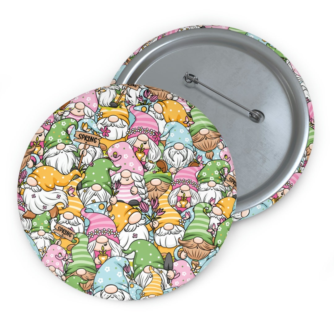 Kawaii Gnomes Pin Button Chibi Gift Idea Kawaii Accessories Gnomes Pin ...