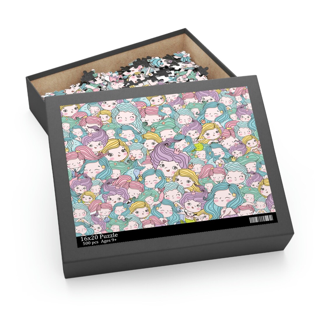 Kawaii Mermaids Puzzle 120, 252, 500-piece Chibi Puzzle Gift for Anime ...