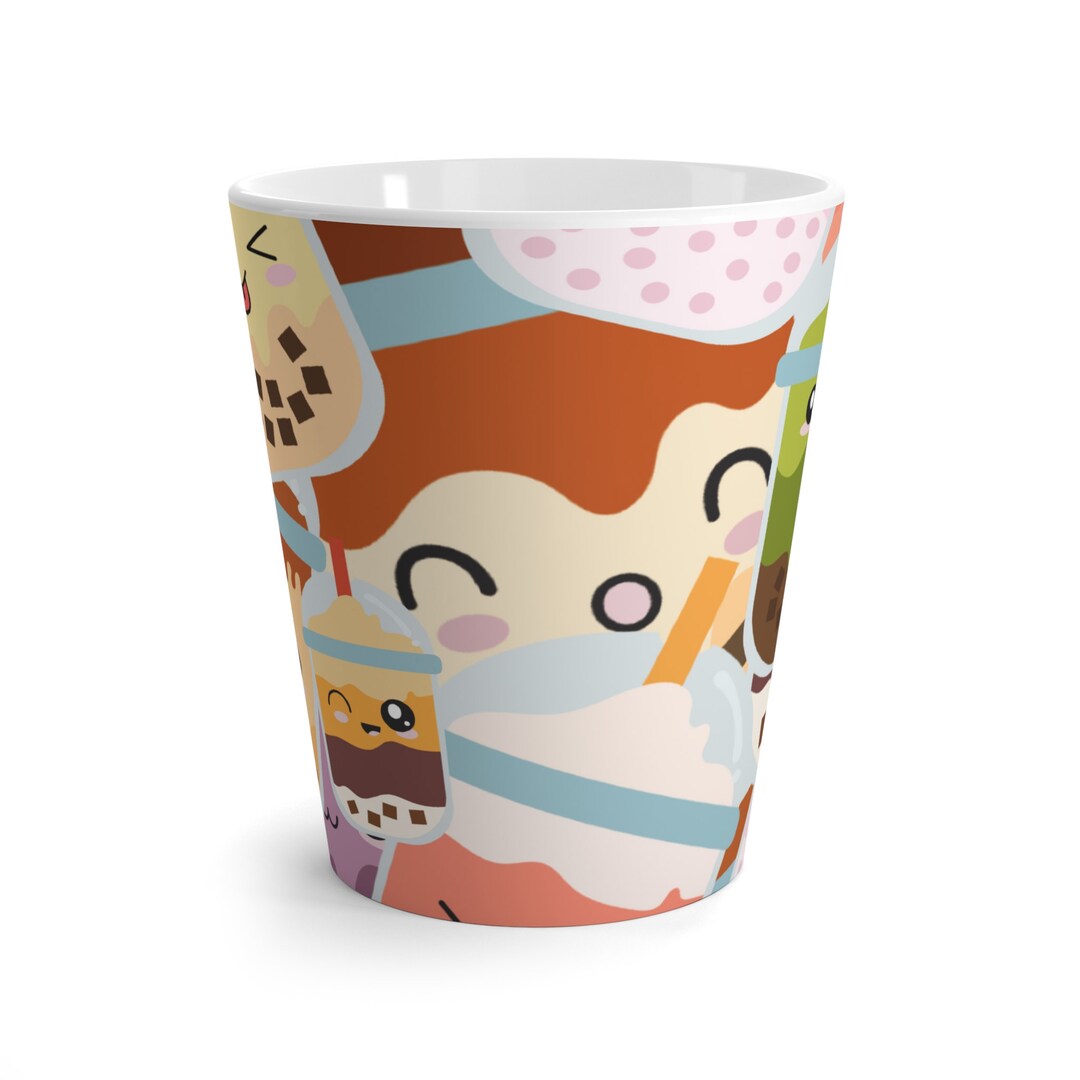 Kawaii Bubble Tea Latte Mug Chibi Boba Tea Mug Gift for Kawaii Fan ...