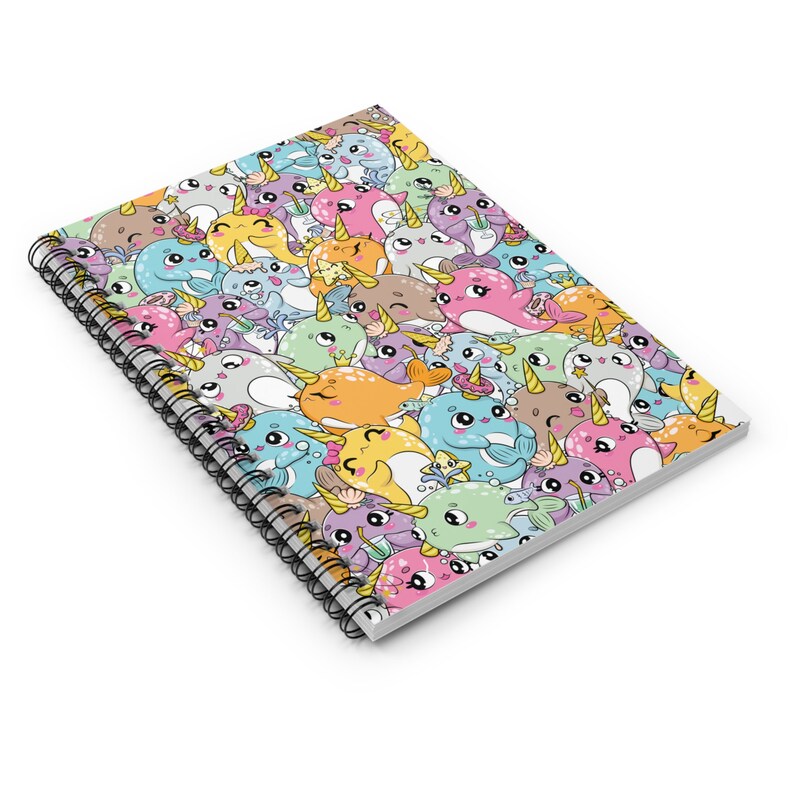 Kawaii Narwhals Notebook Ruled Line Kawaii Back to School Anime ...