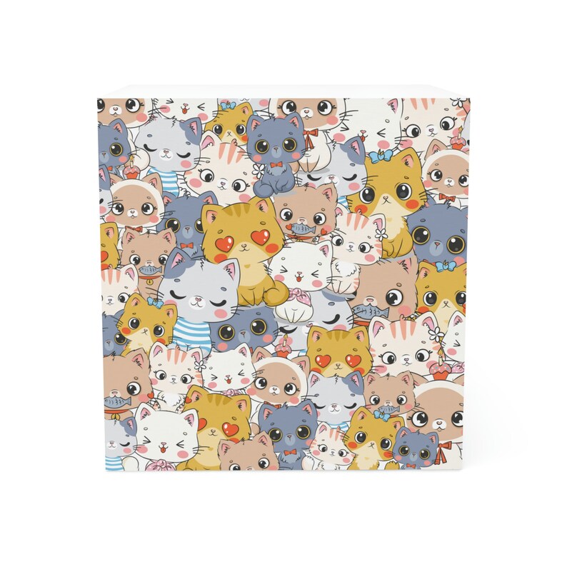 Kawaii Cats Note Cube Chibi Cats Notes Kawaii Stickies - Etsy