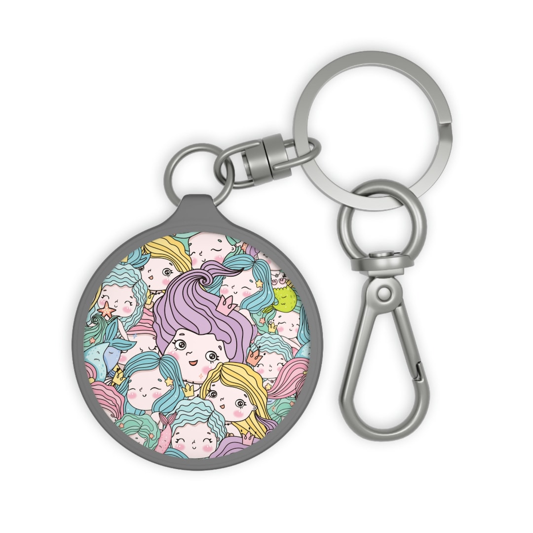 Kawaii Mermaid Keyring Tag Chibi Mermaid Keychain Gift for Mom Car ...