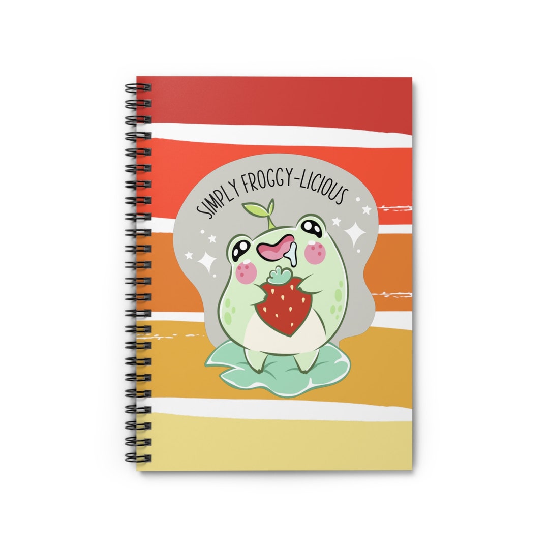 Kawaii Frog Spiral Notebook Ruled Line Kawaii Back to School Anime ...