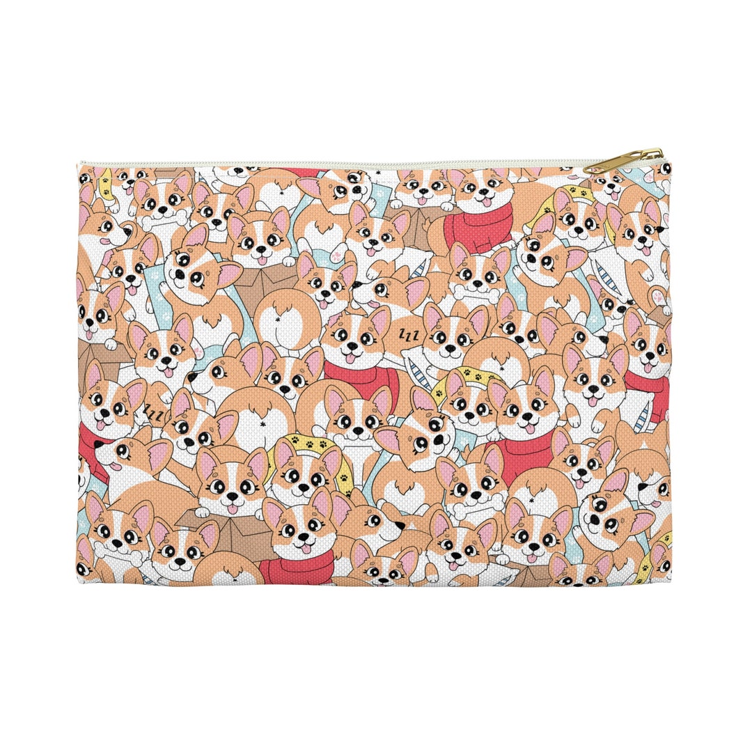 Kawaii Corgis Accessory Pouch Chibi Gift Makeup Bag or Holder Pencil ...