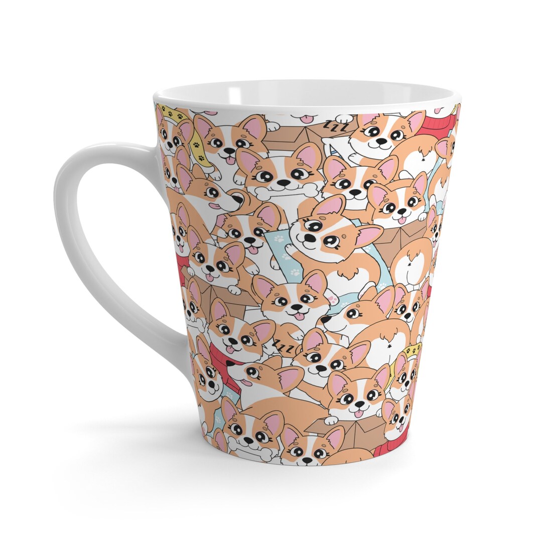 Kawaii Corgis Mug Chibi Corgis Mug Gift for Kawaii Fan Kitchen ...