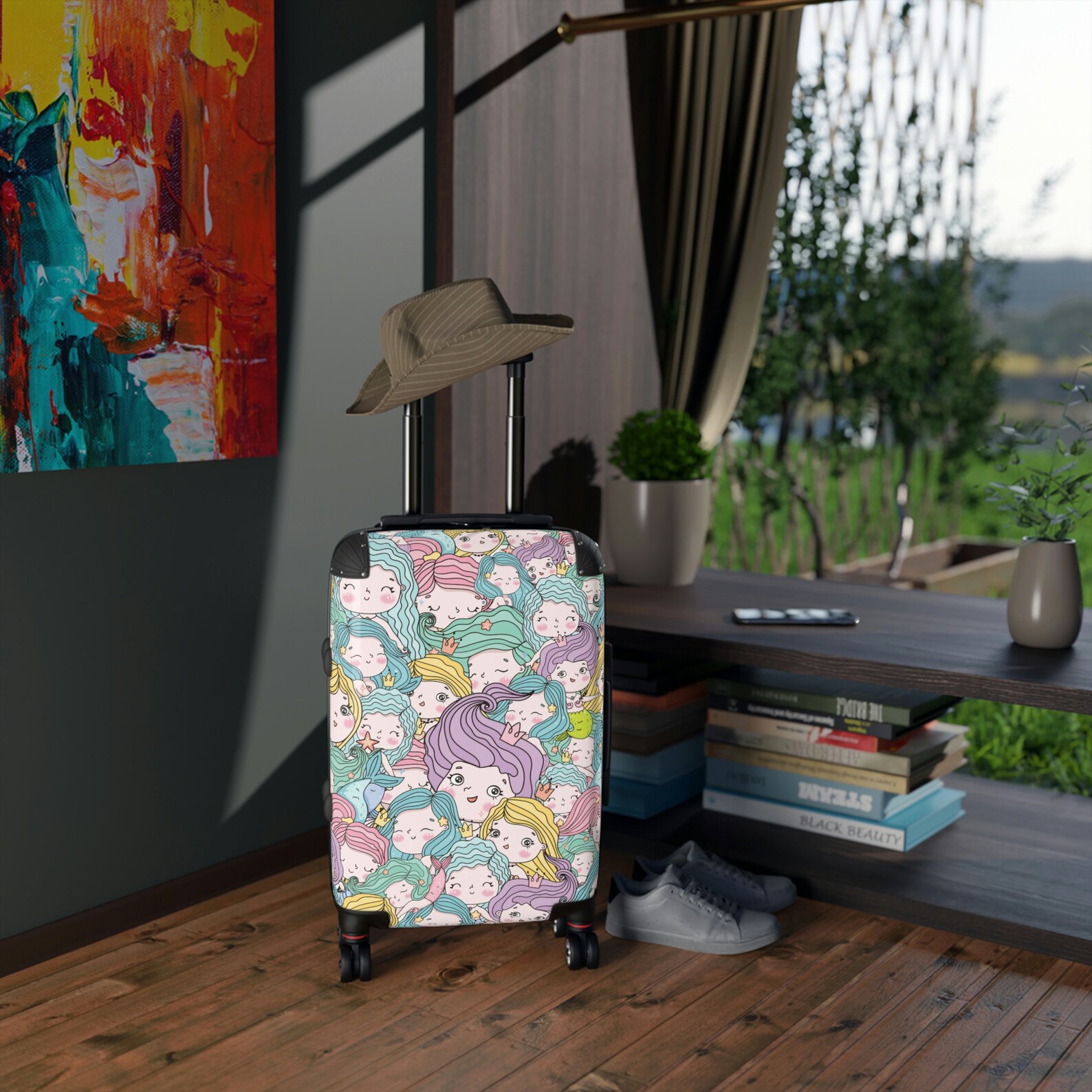 Kawaii Mermaid Suitcase Chibi Gift for Traveler Travel Accessories ...
