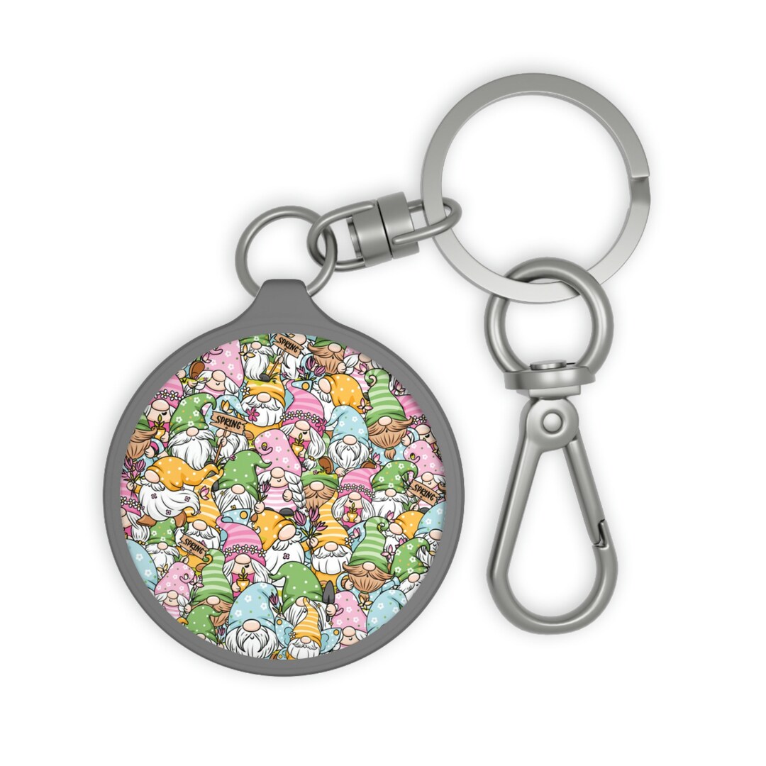 Kawaii Gnomes Keyring Tag Chibi Gnomes Keychain Gift for Mom Car ...