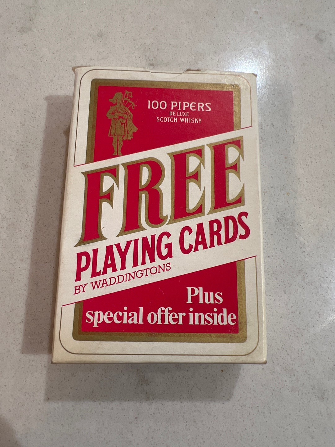 Waddingtons 100 Pipers De Luxe Scotch Whisky Vintage Playing Cards ...
