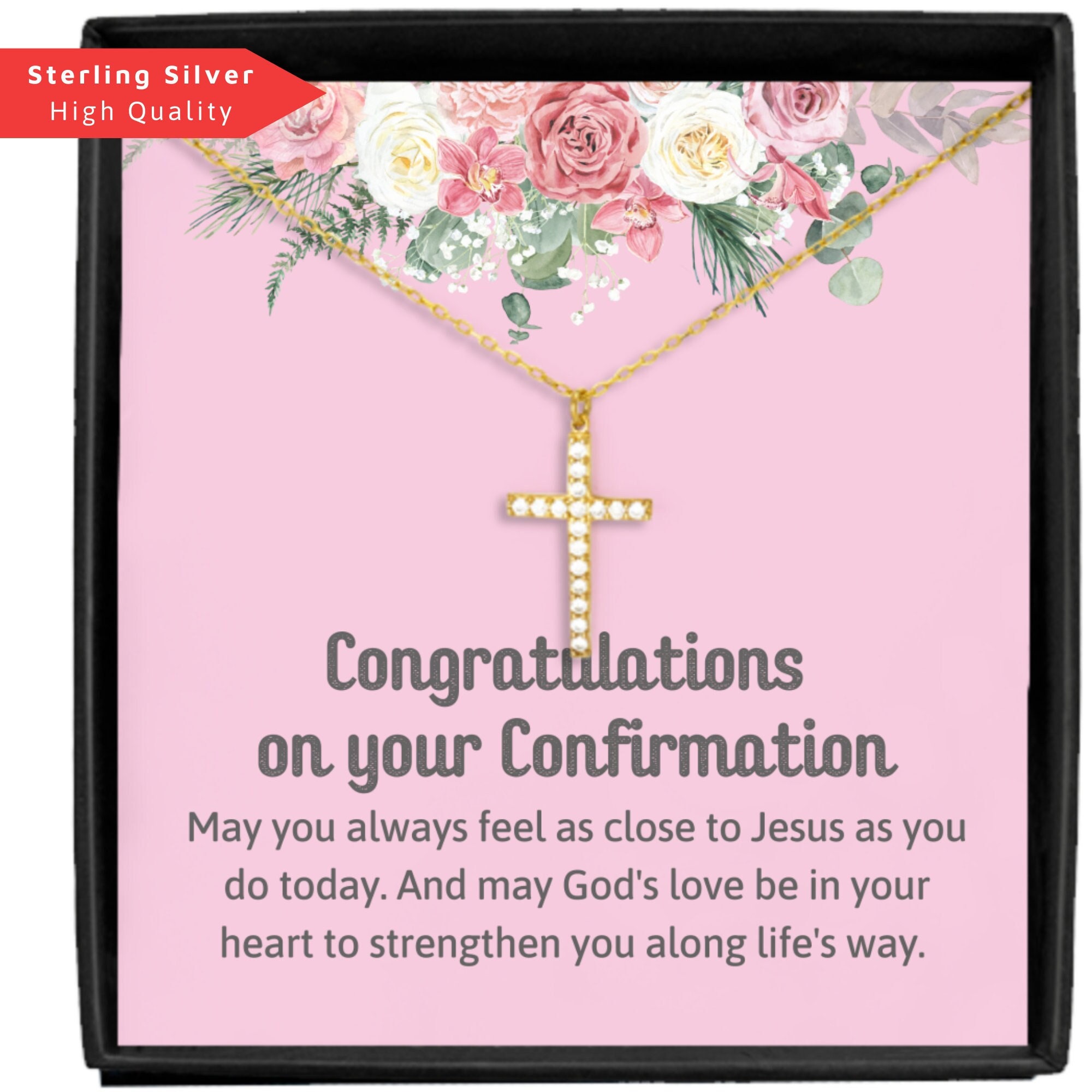 Congratulations on Your Confirmation Cross Necklace, Confirmation Gift ...