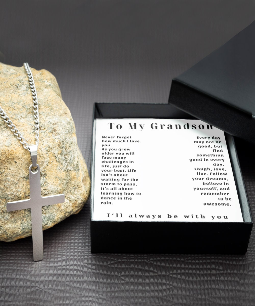 To My Grandson Necklace, Grandson Gift, Grandson Birthday, Grandson ...