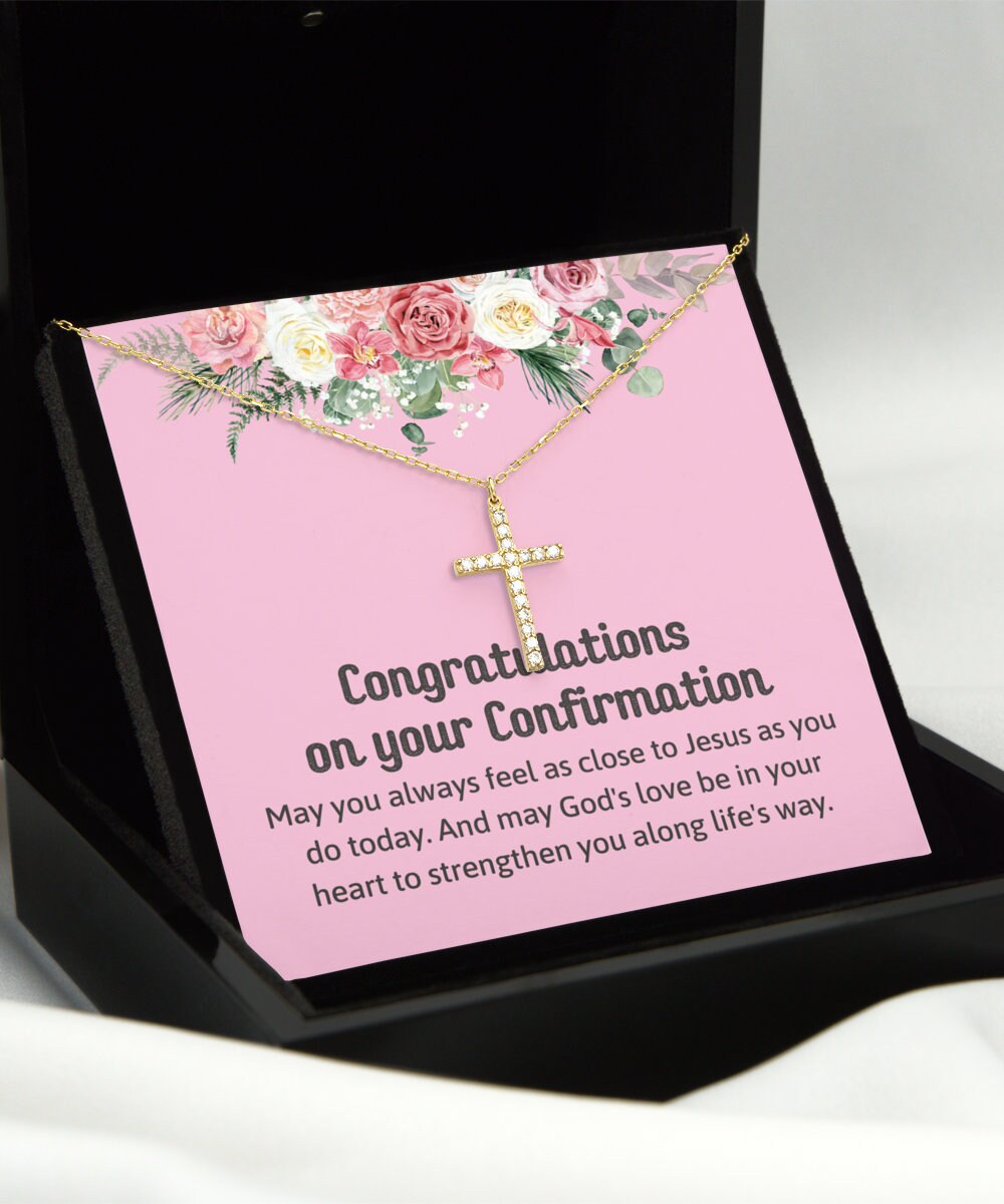 Congratulations on Your Confirmation Cross Necklace, Confirmation Gift ...