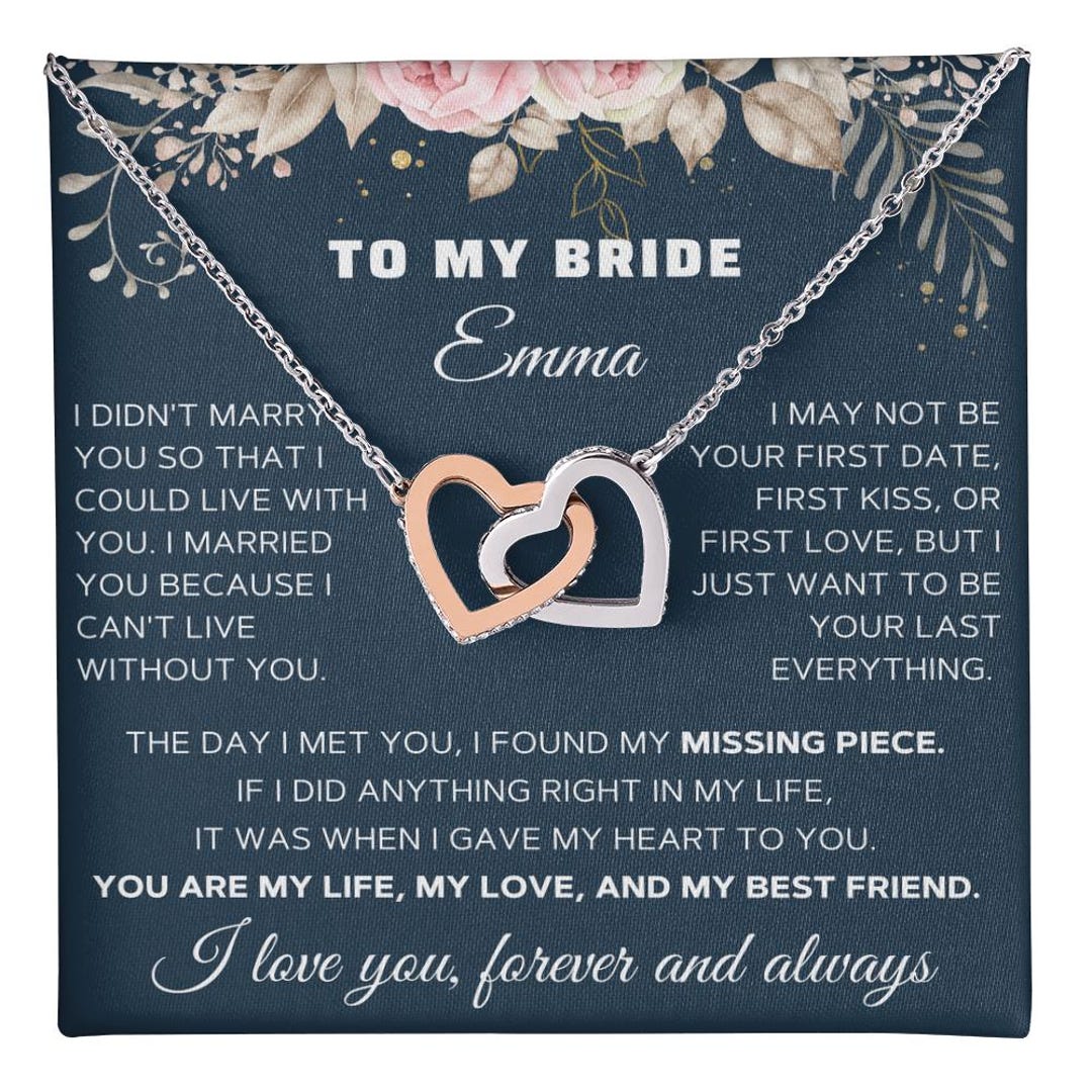 To My Bride on Our Wedding Day, Bride Gift From Groom to My Bride ...