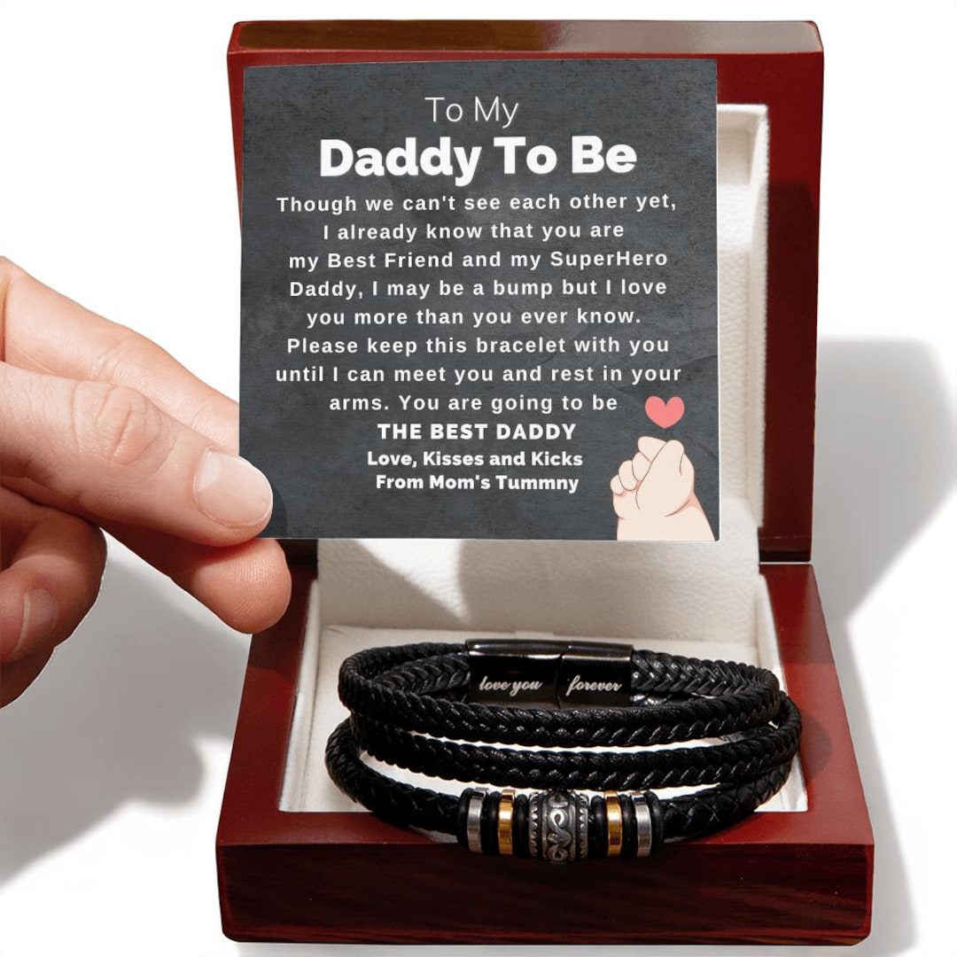 Daddy to Be Gift From Bump, Bracelet for Daddy to Be, Future Dad Gift ...