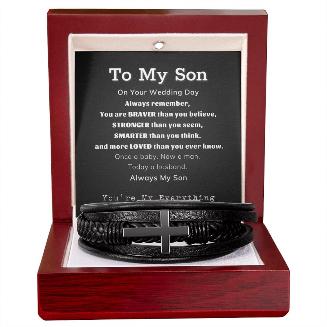 Son Wedding Gift From Mom, to My Son Wedding Gift, Sons Bracelet, to ...
